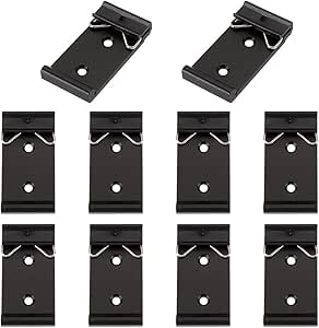 AHANDMAKER 10 Pcs Din Rail Fixed Clamp, 1.02 Inch Width Universal DIN ...