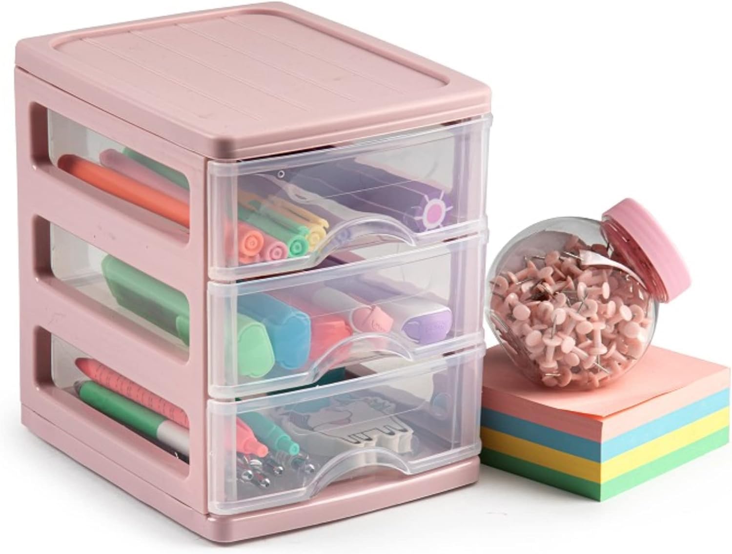 Plastic Desktop Storage Unit with Drawers, Stationary Arts Drawer ...