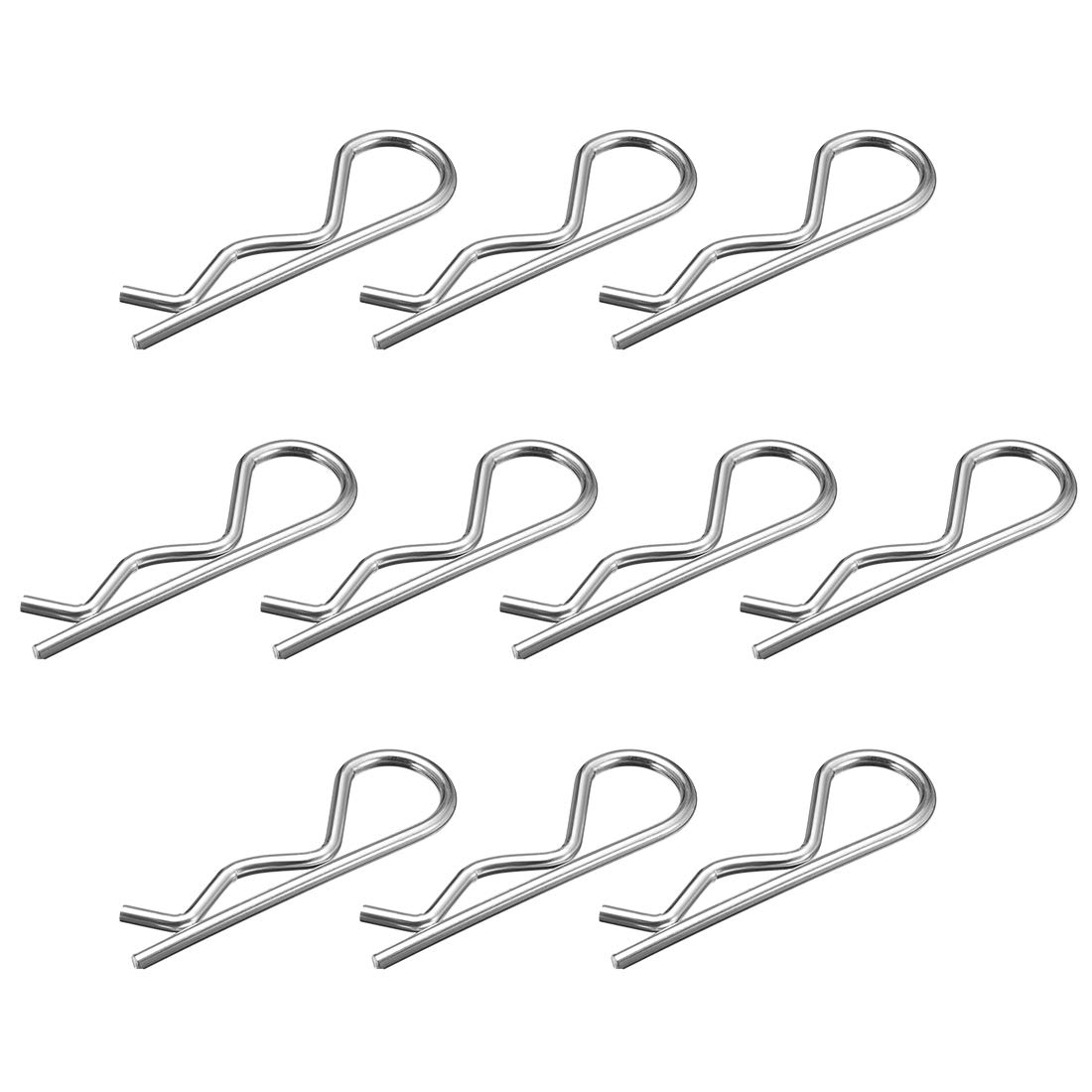 sourcing map Clip Pins 3.5mm Wire Carbon Steel 75mm Length Trailer R ...