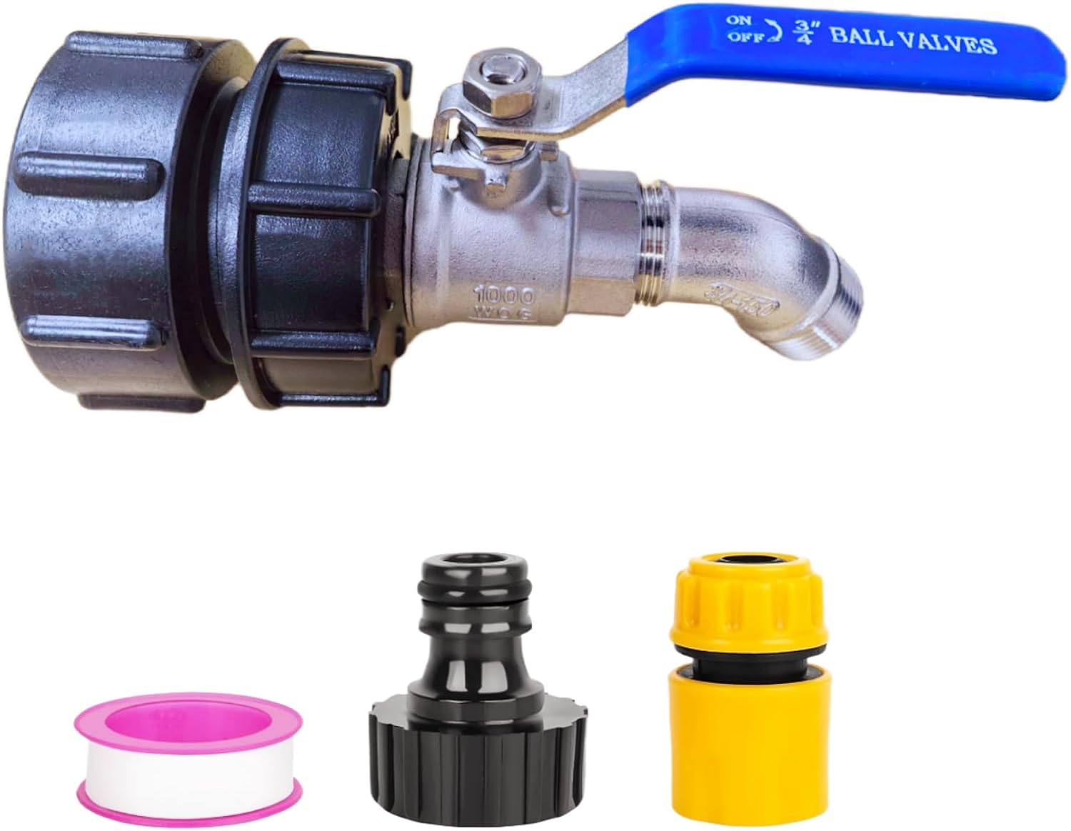 Amazon.com: MTJNYZA IBC Tote Adapter,1000PSI IBC Ball Valve Connector,2 ...