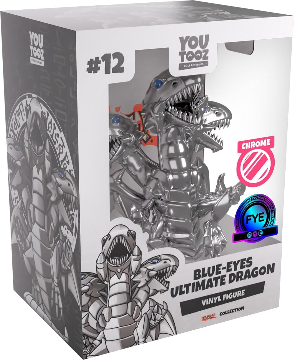 Amazon.com: Youtooz Yu-Gi-Oh Blue-Eyes White Dragon (Chrome) Action ...