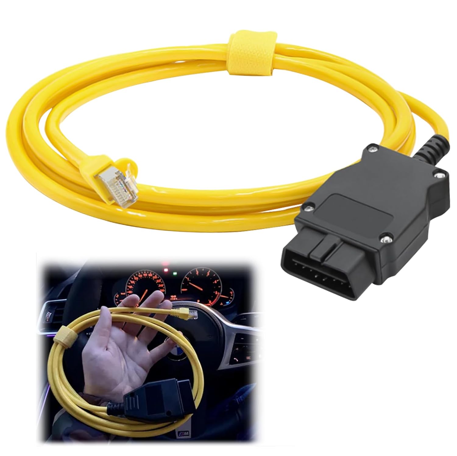 Molbory Enet OBD2 Cable, ENET OBD Cable, Network Extension Cable Cable ...