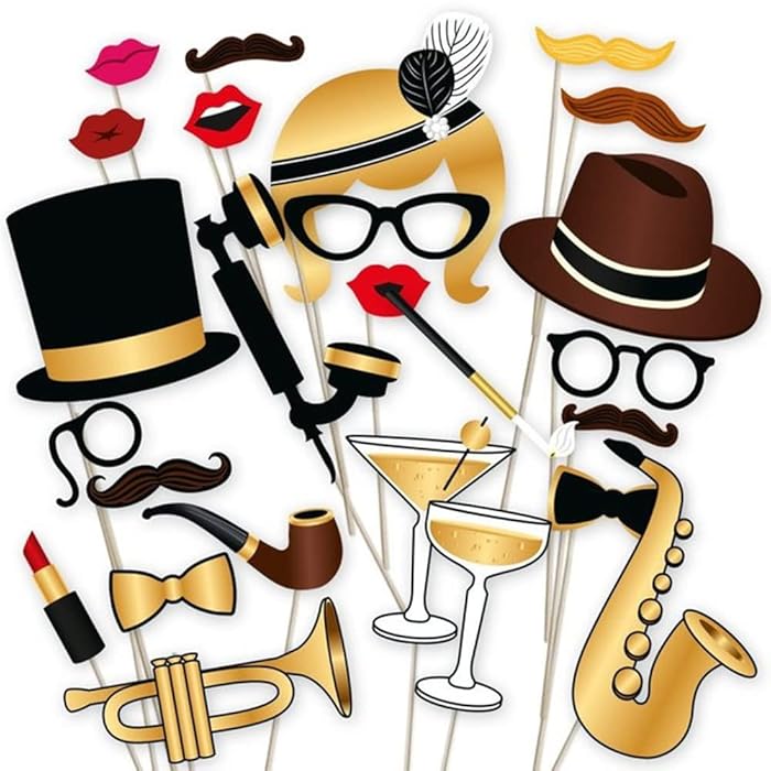 Buy Party Photo Booth Selfie Props Set,20pcs Birthday Photo Booth Props ...