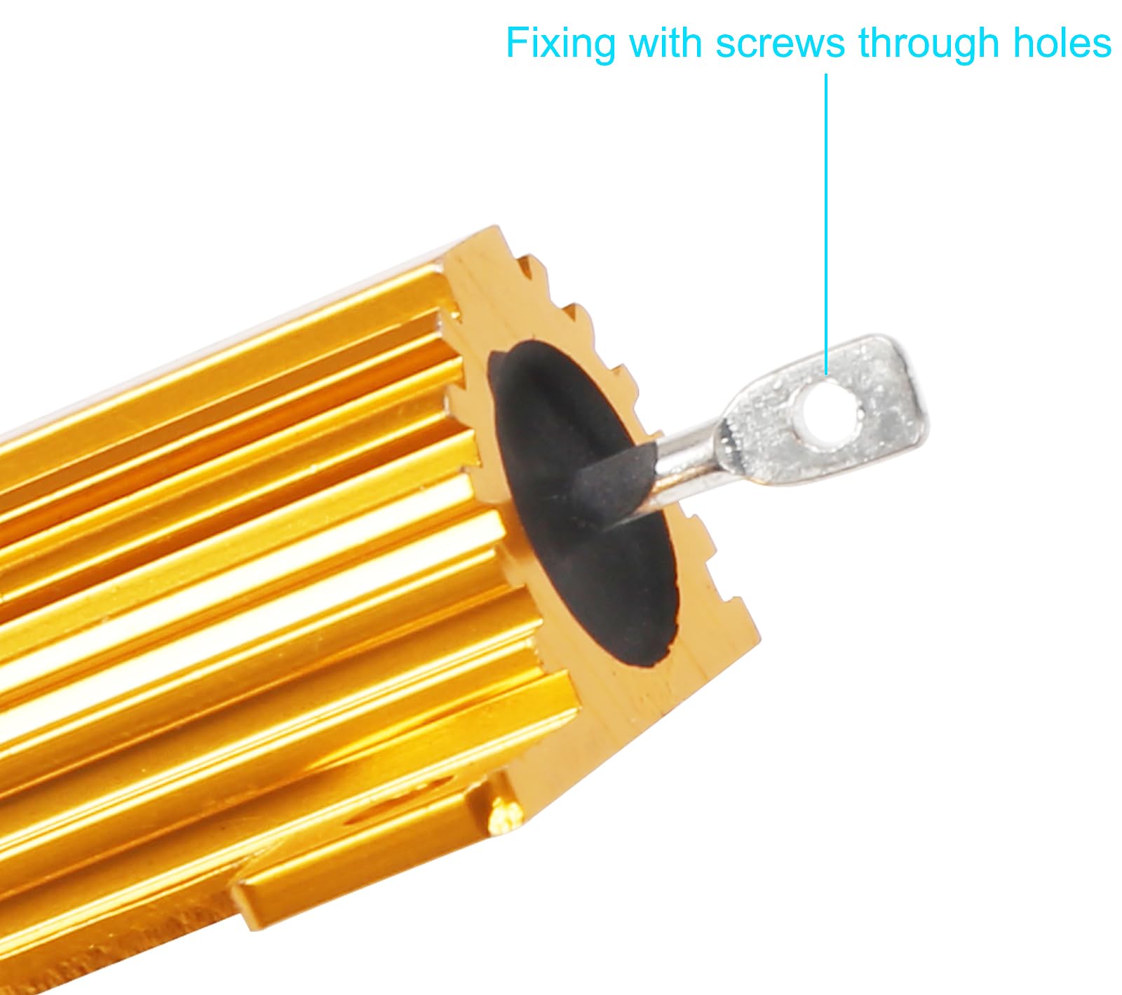 Snapklik.com : 5pcs Resistor 50W 25 Ohm Aluminum Case Wirewound Screw ...