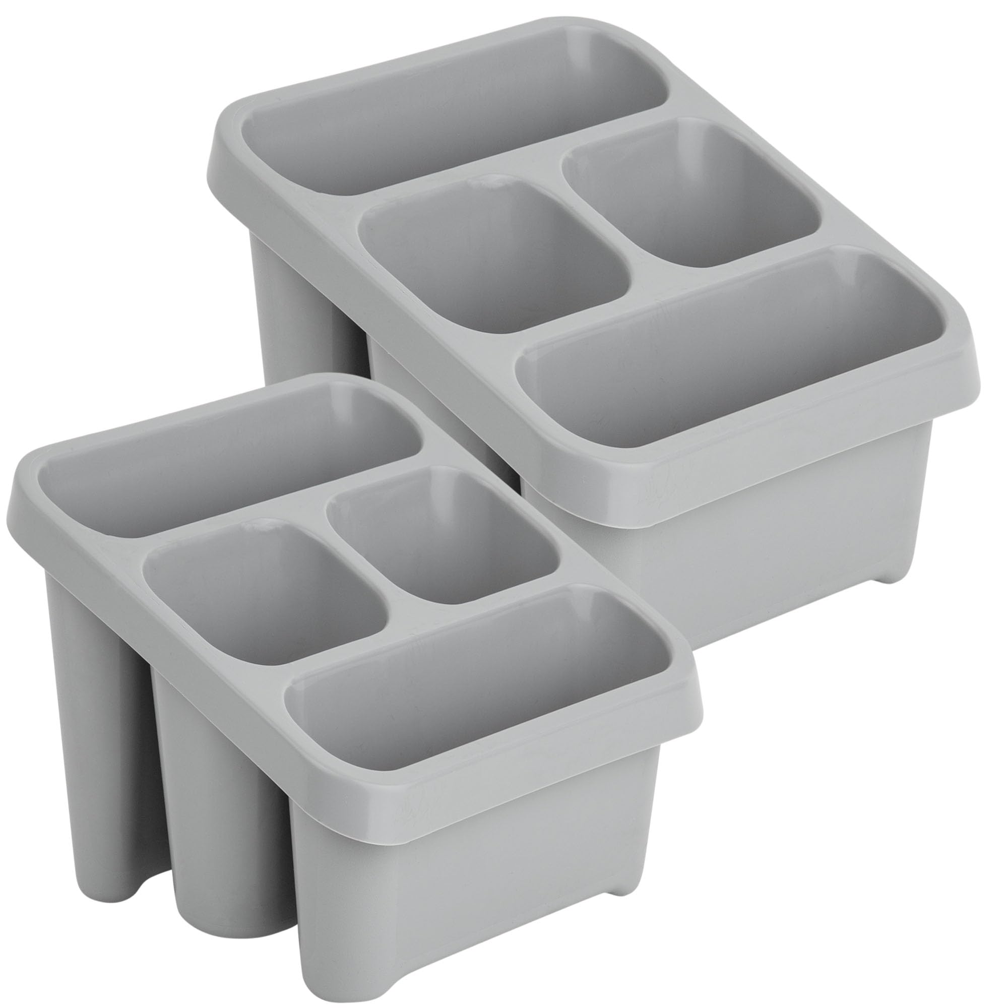 STORM TRADING GROUP 4 Compartment Grey High Grade Plastic Sink Tidy ...