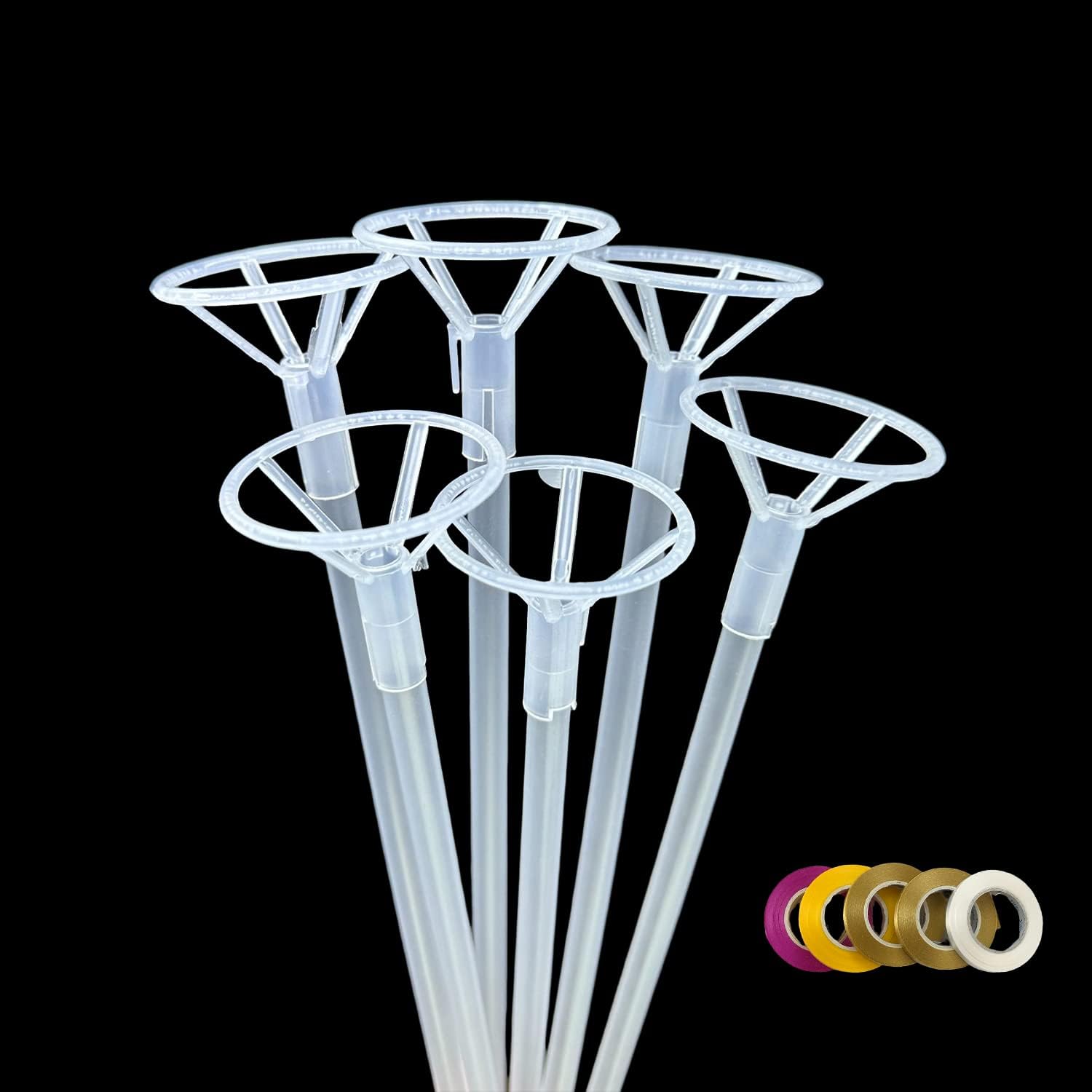 Amazon.com: Balloon Sticks with Cups 50 Packs, 16inch Long Clear Bobo ...