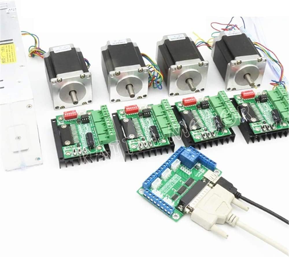 4 Axis CNC Controller Kit Nema23 Stepper Motor 270oz-in 76mm 3A Dual ...