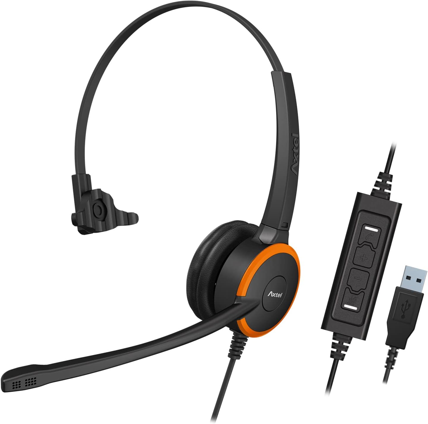 Amazon.com: Axtel Prime HD Mono MS NC - One-Ear USB Headset with Noise ...