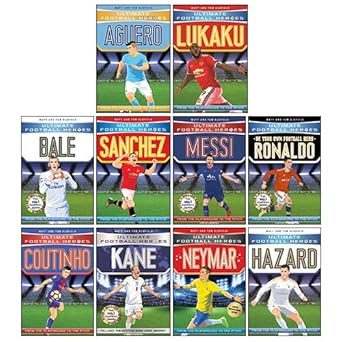 Ultimate Football Heroes 10 Books Collection Set (Kane, Neymar, Ronaldo ...