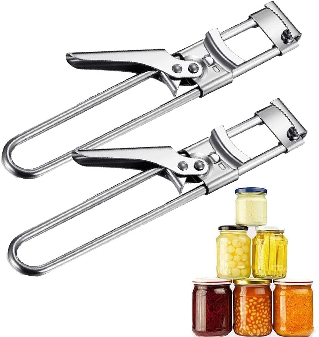 Amazon.com: 2PCS Adjustable Multifunctional Stainless Steel Can Opener ...