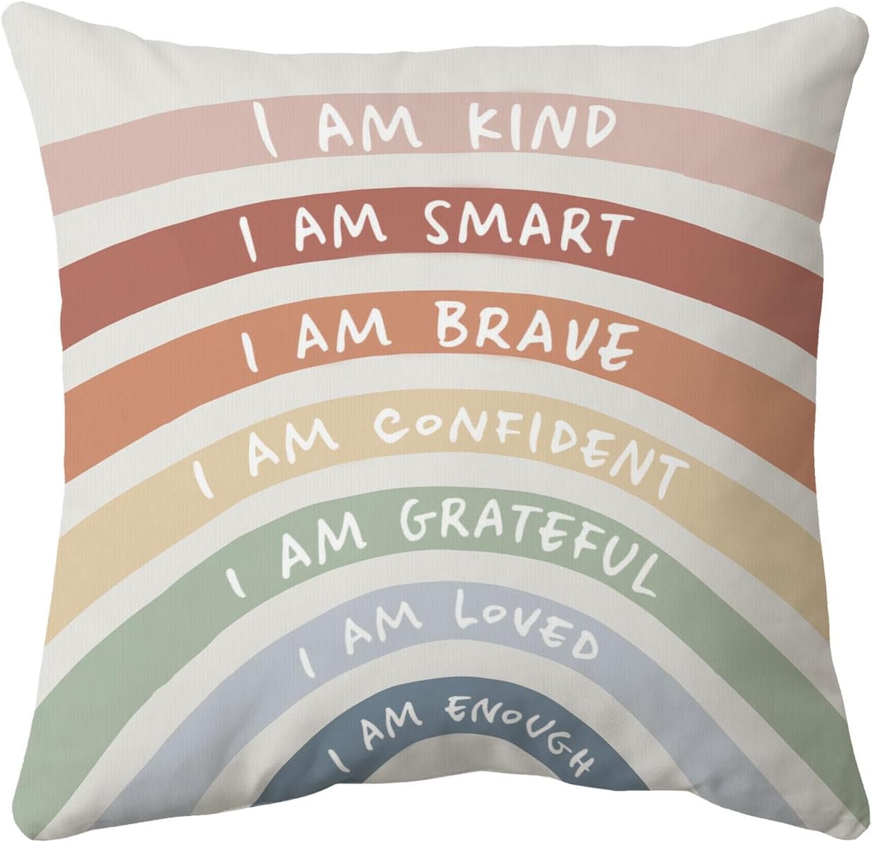 Amazon.com: Safito Mental Health I Am Kind Brave Smart Decorative Throw ...