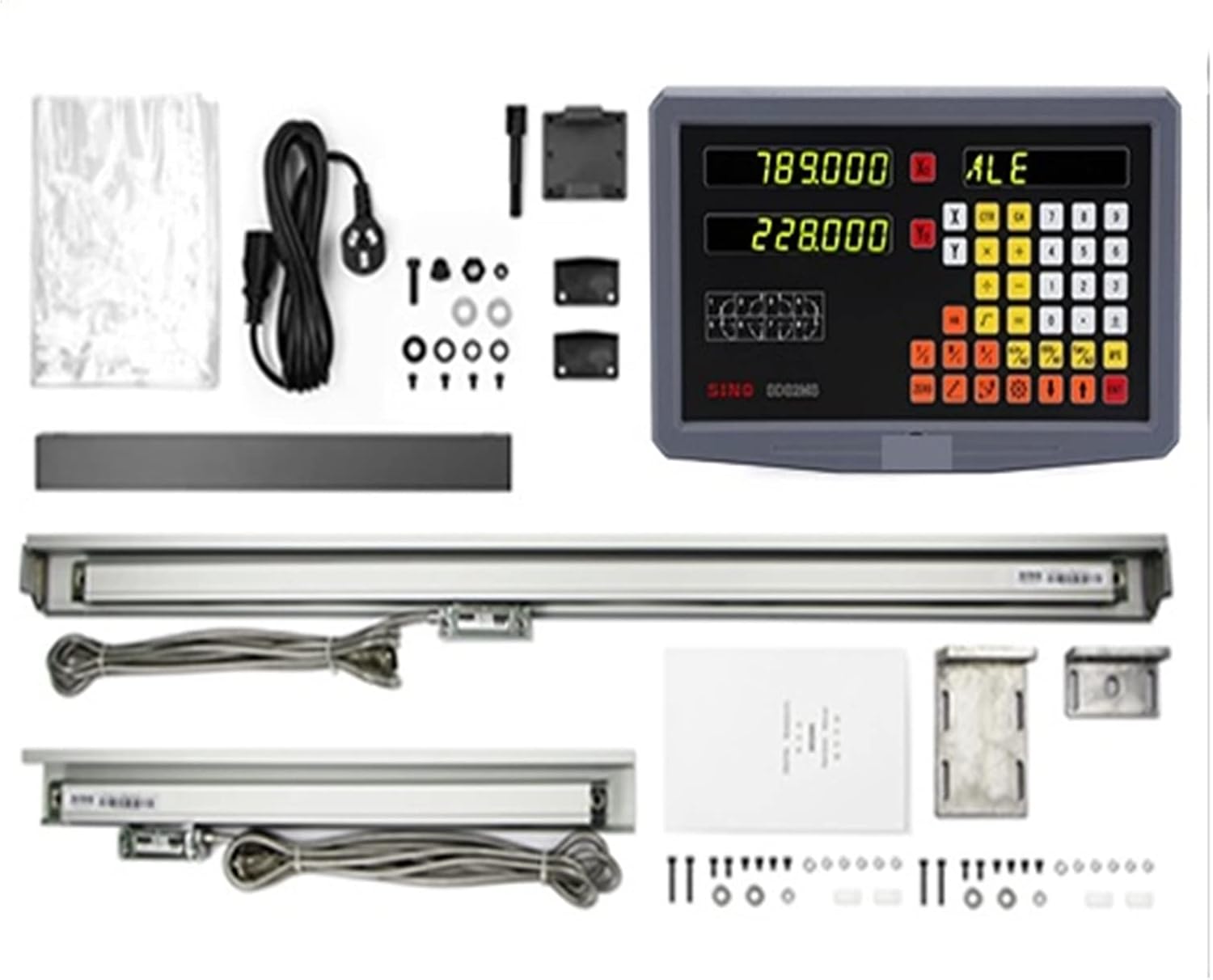 Digital Readout Linear Scale, 2/3 Axis DRO Set Digital Readout Kit With Grating Ruler Linear ...