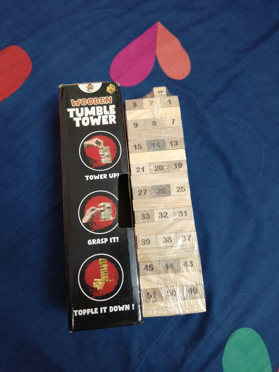 Buy BuGBee Tumbling Tower, Zenga Wooden Blocks for Kids and Adults ...