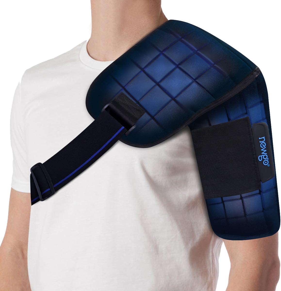 Amazon.com: NEWGO Shoulder Ice Pack Wrap for Pain Relief, 2 Hours Long ...