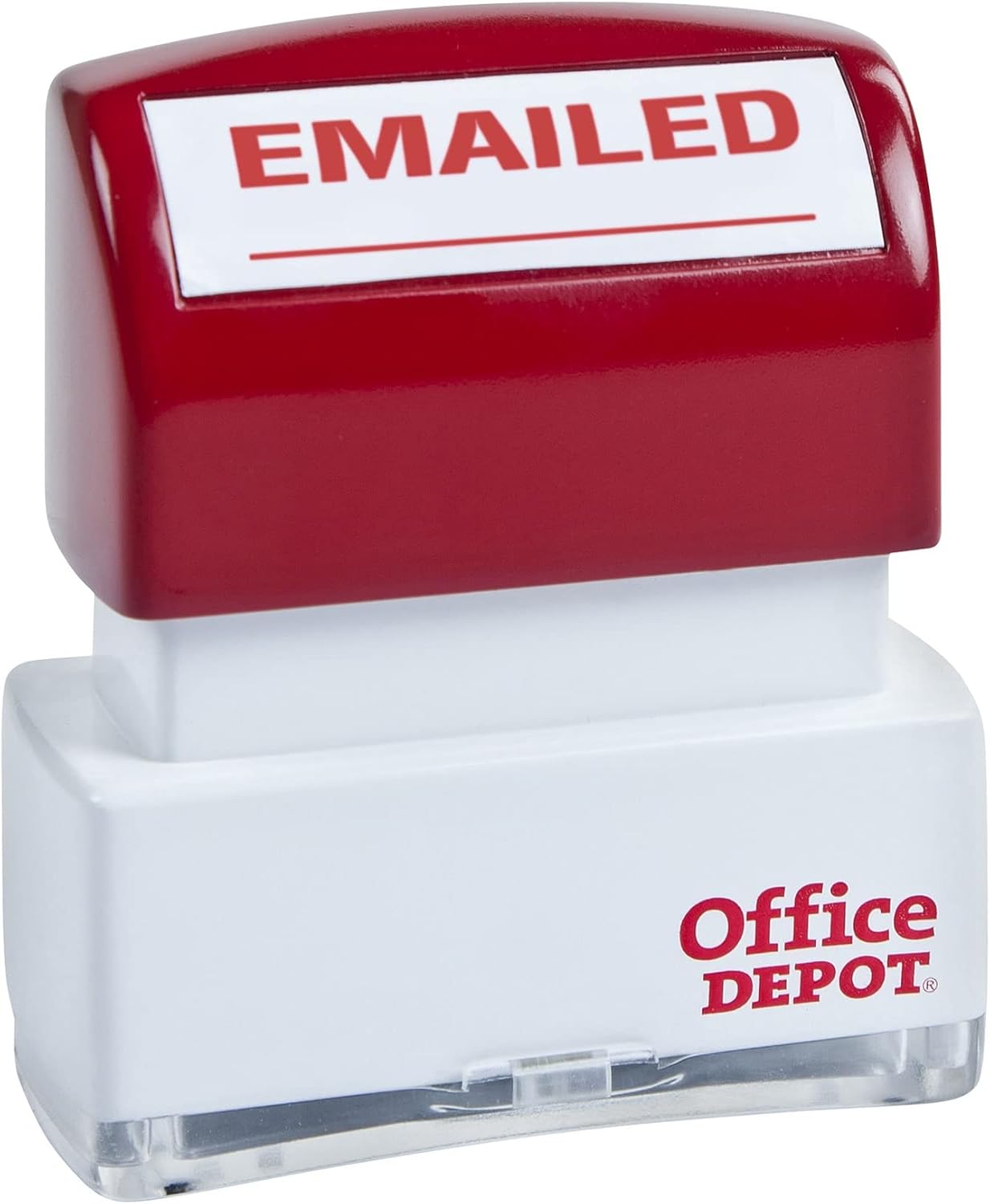 Amazon.com : Office Depot Pre-Inked Message Stamp, ""Emailed"", Red ...