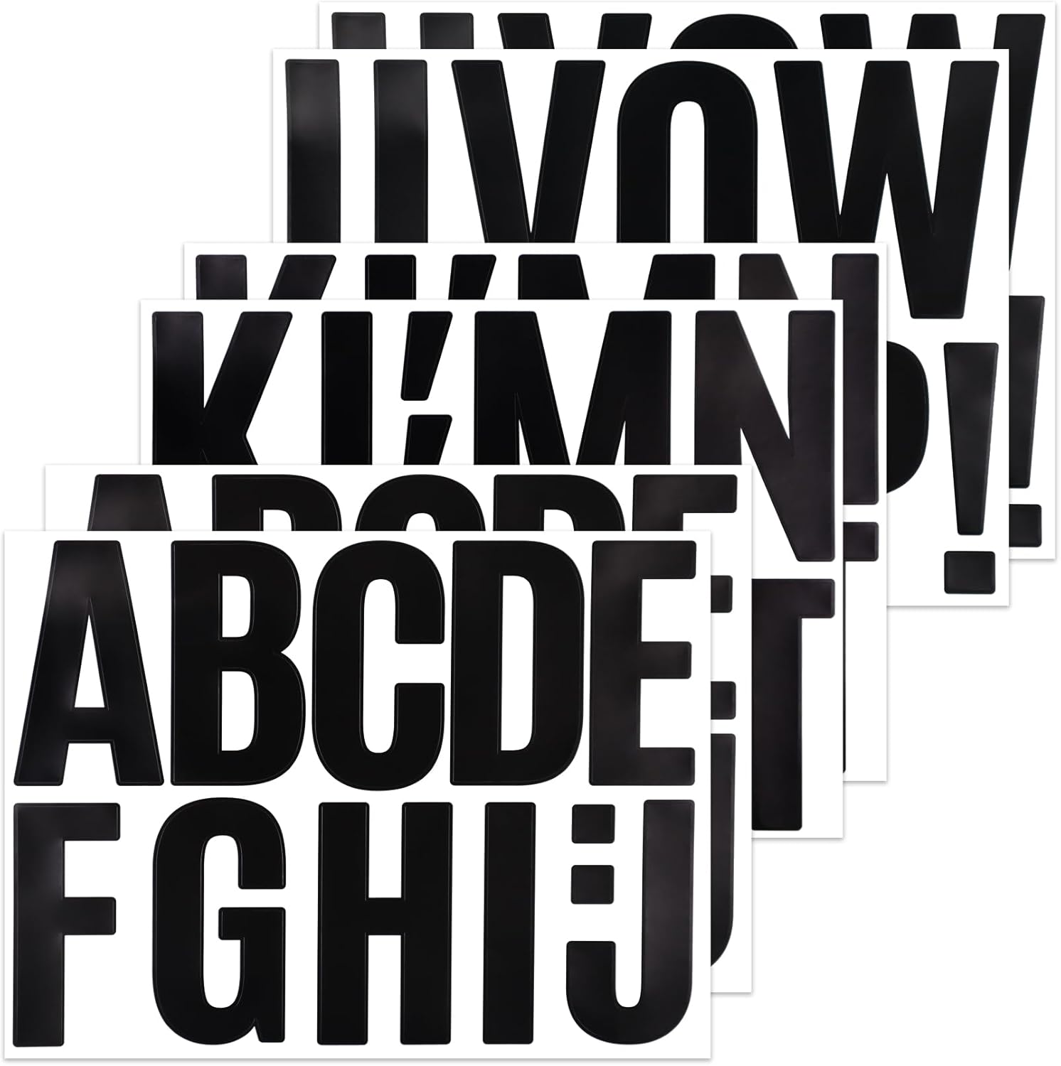 BINLINHONGO 66 Pcs Large Alphabet Stickers, 6 Sheets 4 Inch Self ...