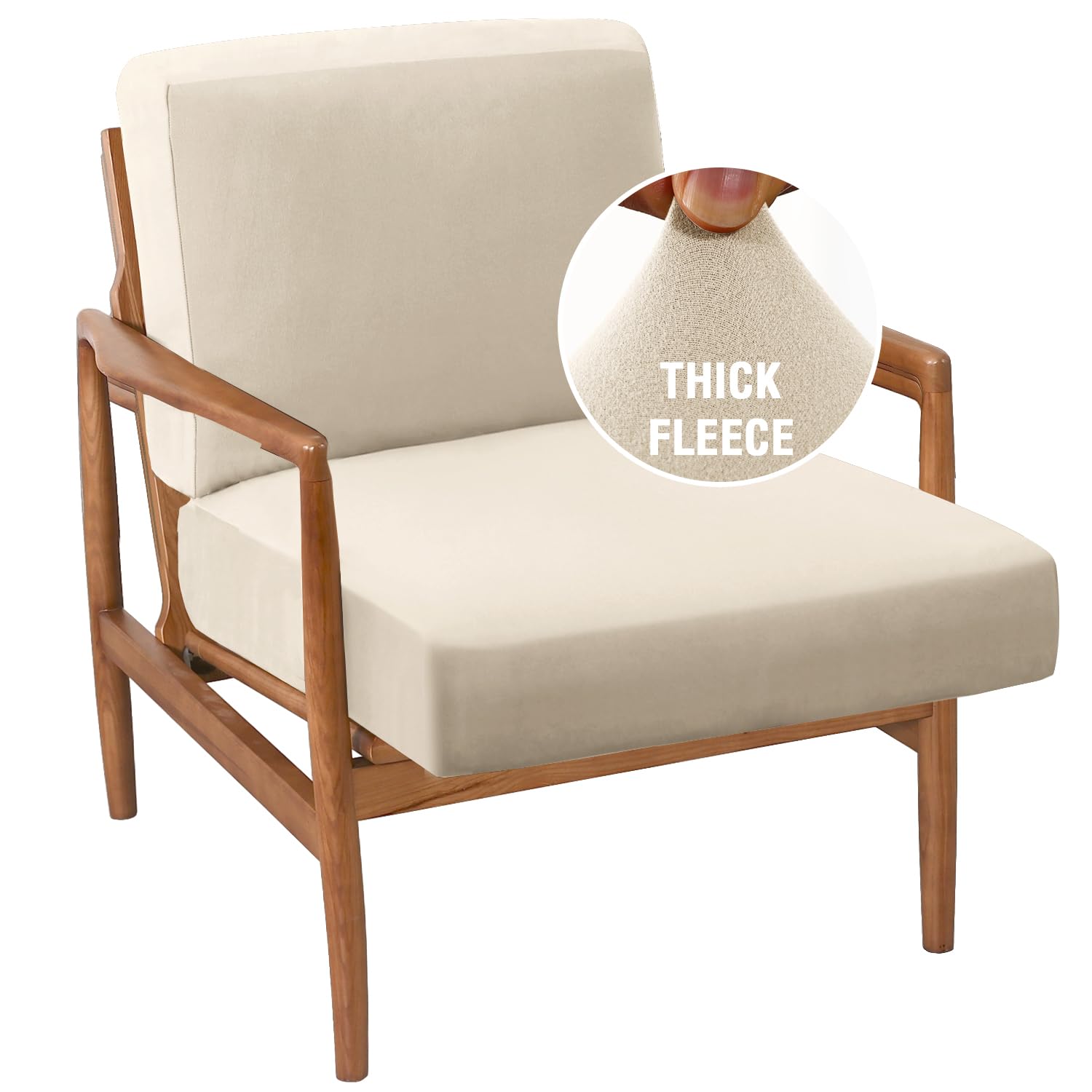 Amazon.com: H.VERSAILTEX Fleece Chair Slip Covers with Arms 2 Piece ...