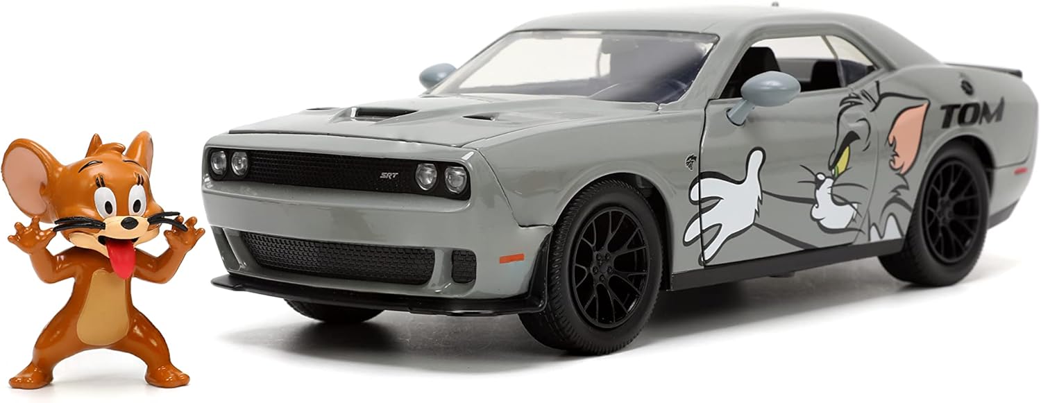 Amazon.com: Jada Toys Tom and Jerry 1:24 2015 Dodge Challenger Hellcat ...