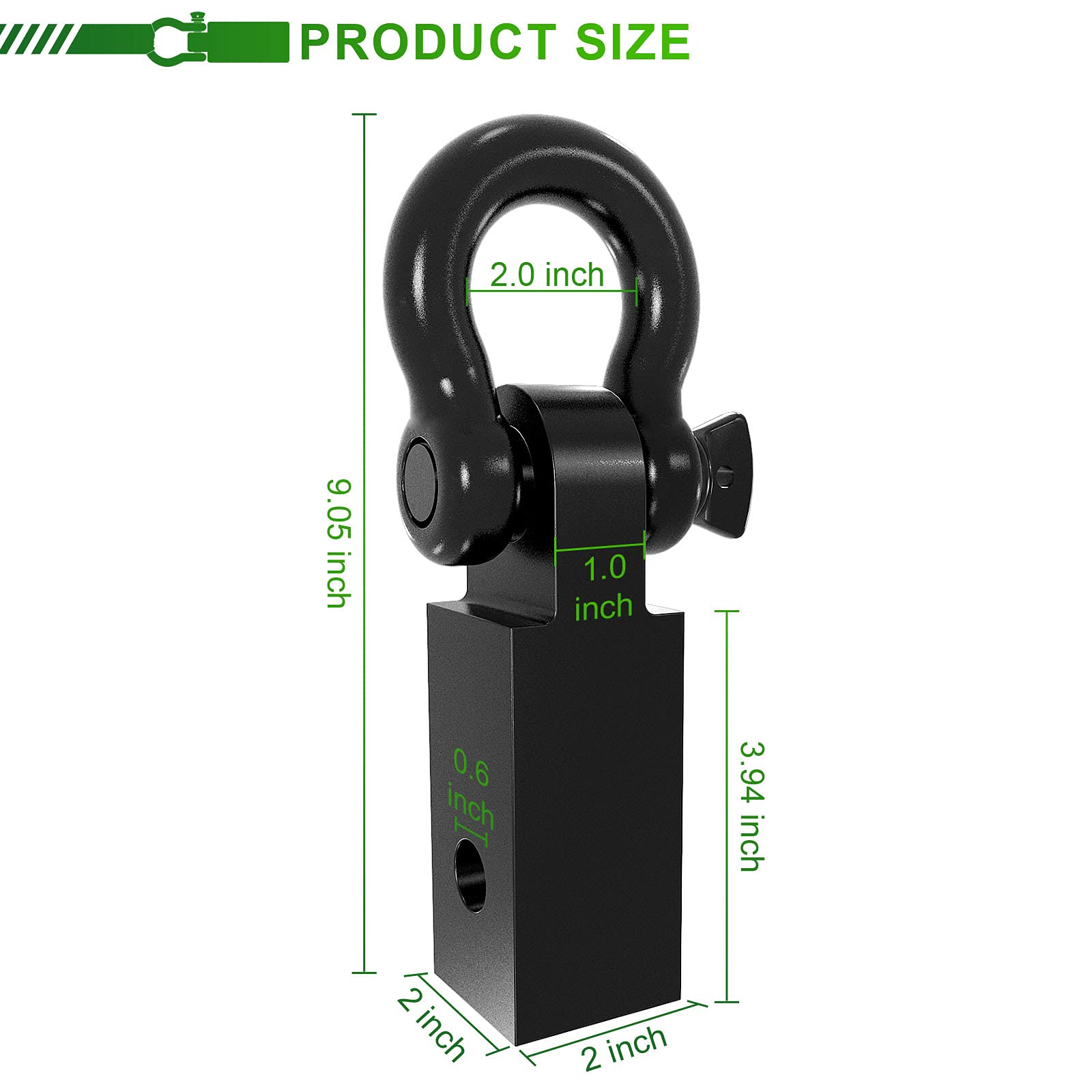Snapklik.com : MAHLER GATES Shackle Hitch Receiver 2”