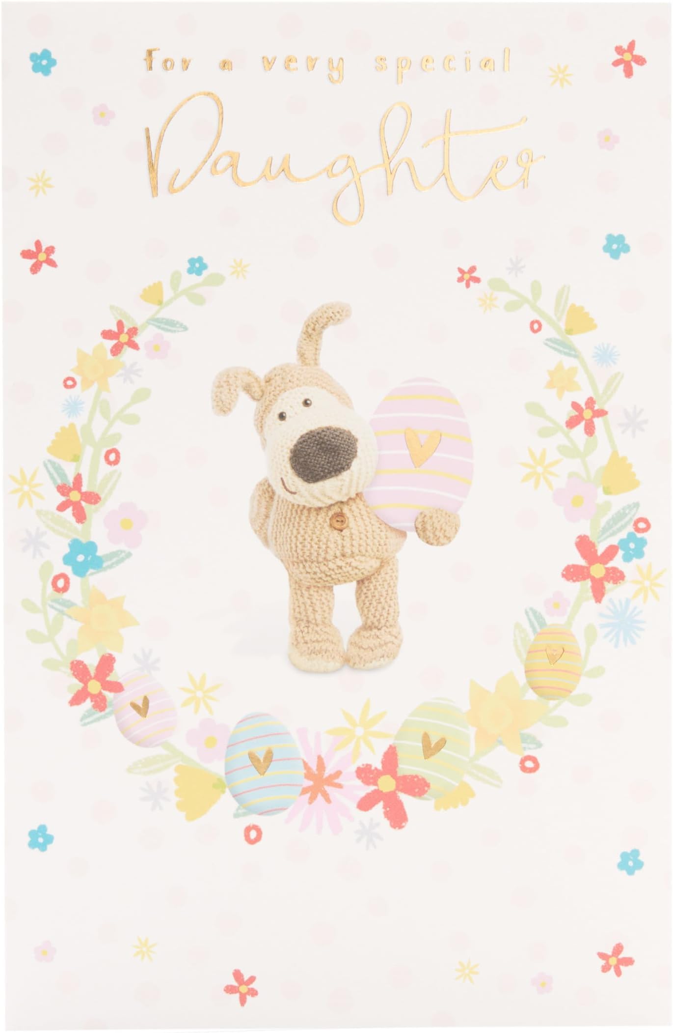 Boofle Very Special Daughter Egg-static Floral Easter Card Cute ...