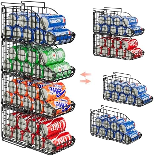 Amazon.com: JKsmart 2 Pack Stackable Can Rack Organizer for Pantry ...