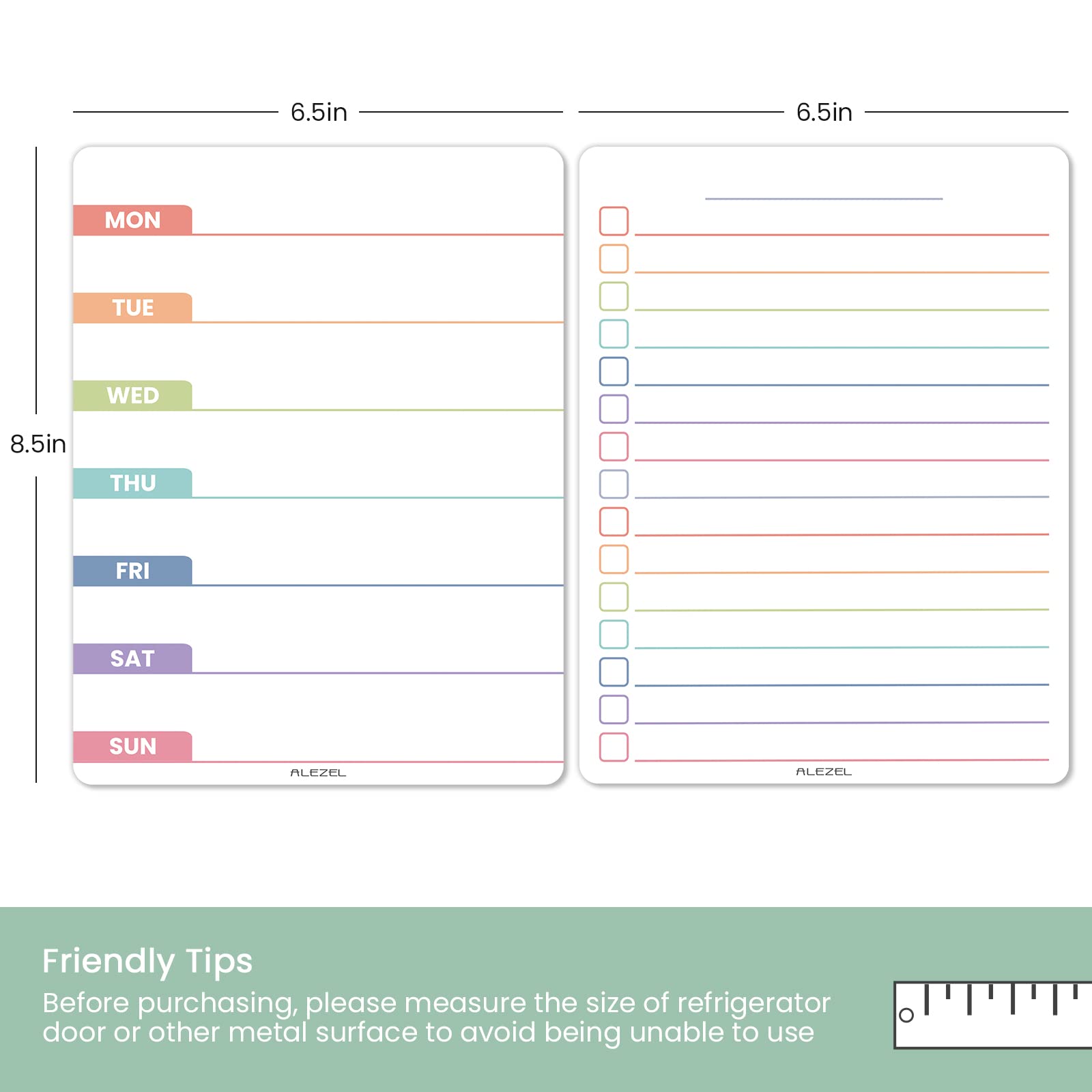 Snapklik.com : ALEZEL Magnetic Dry Erase Weekly Calendar For Fridge - 8 ...