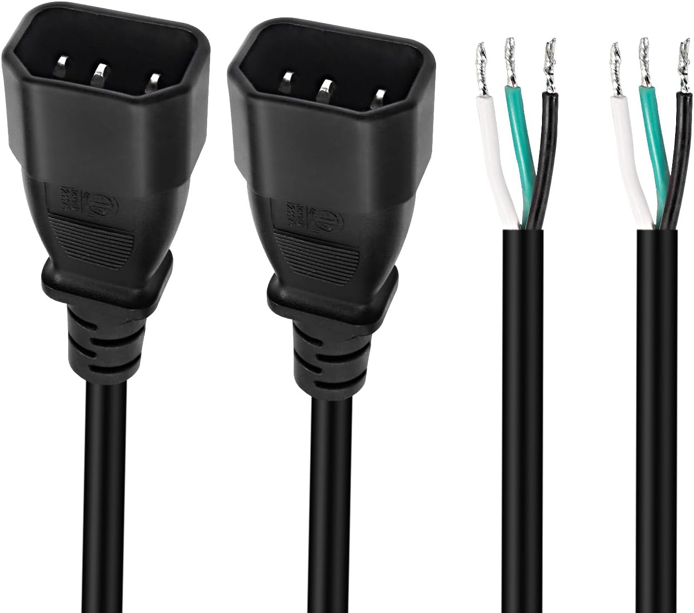 Amazon.com: XMSJSIY C14 Pigtail Power Cable Replacement Power Cord Bare ...