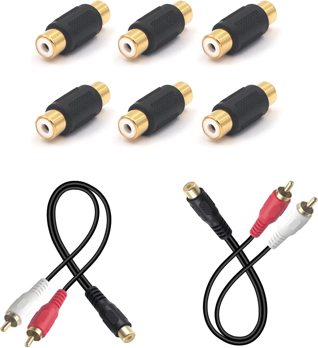 Amazon Com Vce Pack Gold Plated Rca Female To Female Coupler Bundle With Pack Rca Female To
