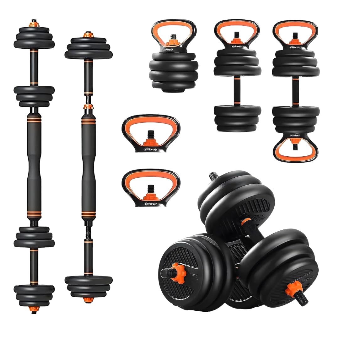 ORZEL Kit de Pesas y Mancuernas Ajustables 6 en 1 - Set de 16 Pesos con ...