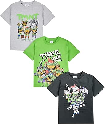 TEENAGE MUTANT NINJA Turtles Boys T-Shirts Pack of 3, Ninja Turtles ...