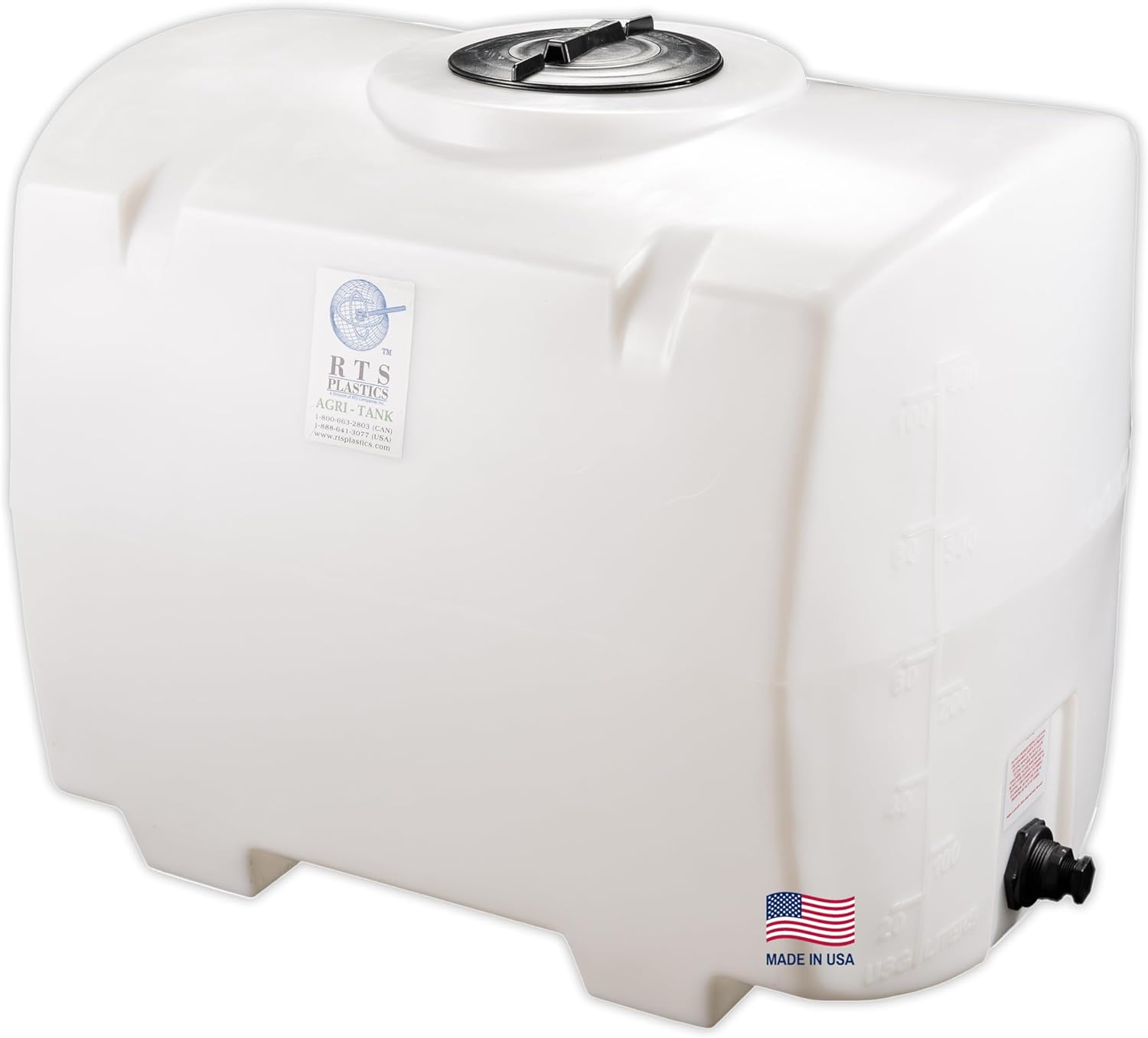 Amazon.com: RTS Plastics Rotomolded Polyethylene PCO-100 Gallon Tank ...