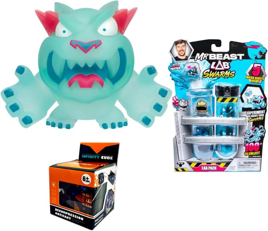 Amazon.com: INCREDITOYZ Mr. Beast Lab 3.5 Inch Glow Panther Collectable ...