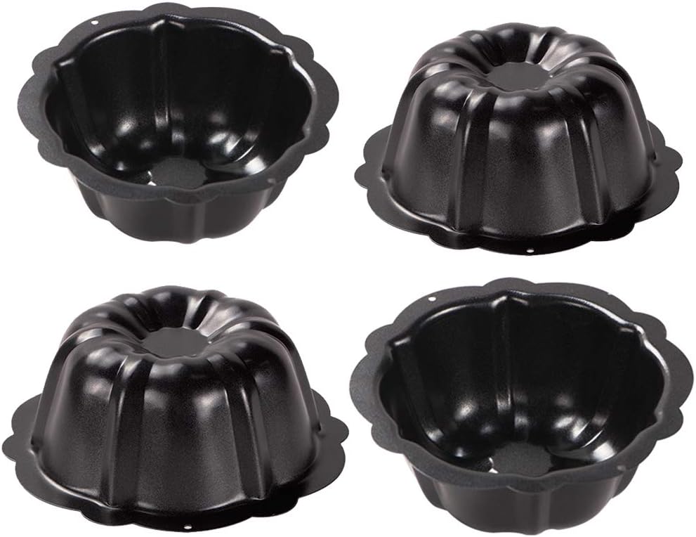 Amazon.com: ZENFUN 10 Pcs Mini Fluted Tube Pan Mini Cake Pans, 4 Inch ...