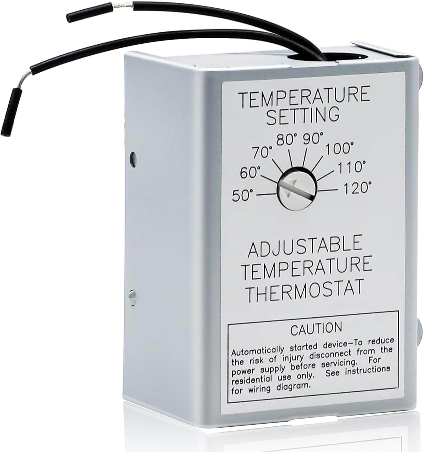 Attic Fan Temperature Controller - 120V Adjustable Thermostat Switch ...