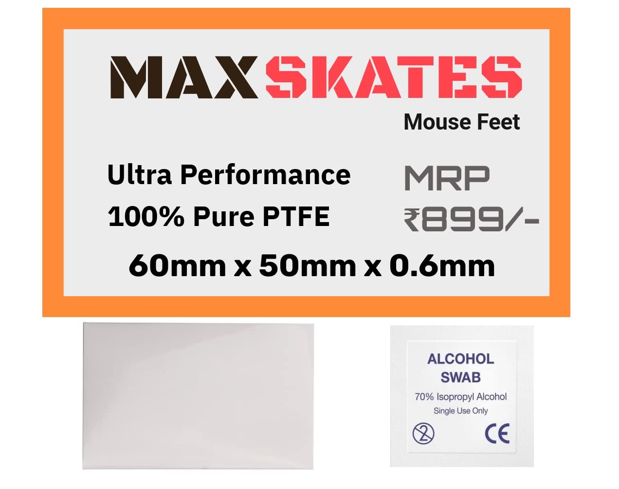 Amazon.in: Buy Maxskates Mouse Feet Skates 100% PTFE (DIY Sheet 60mm x ...