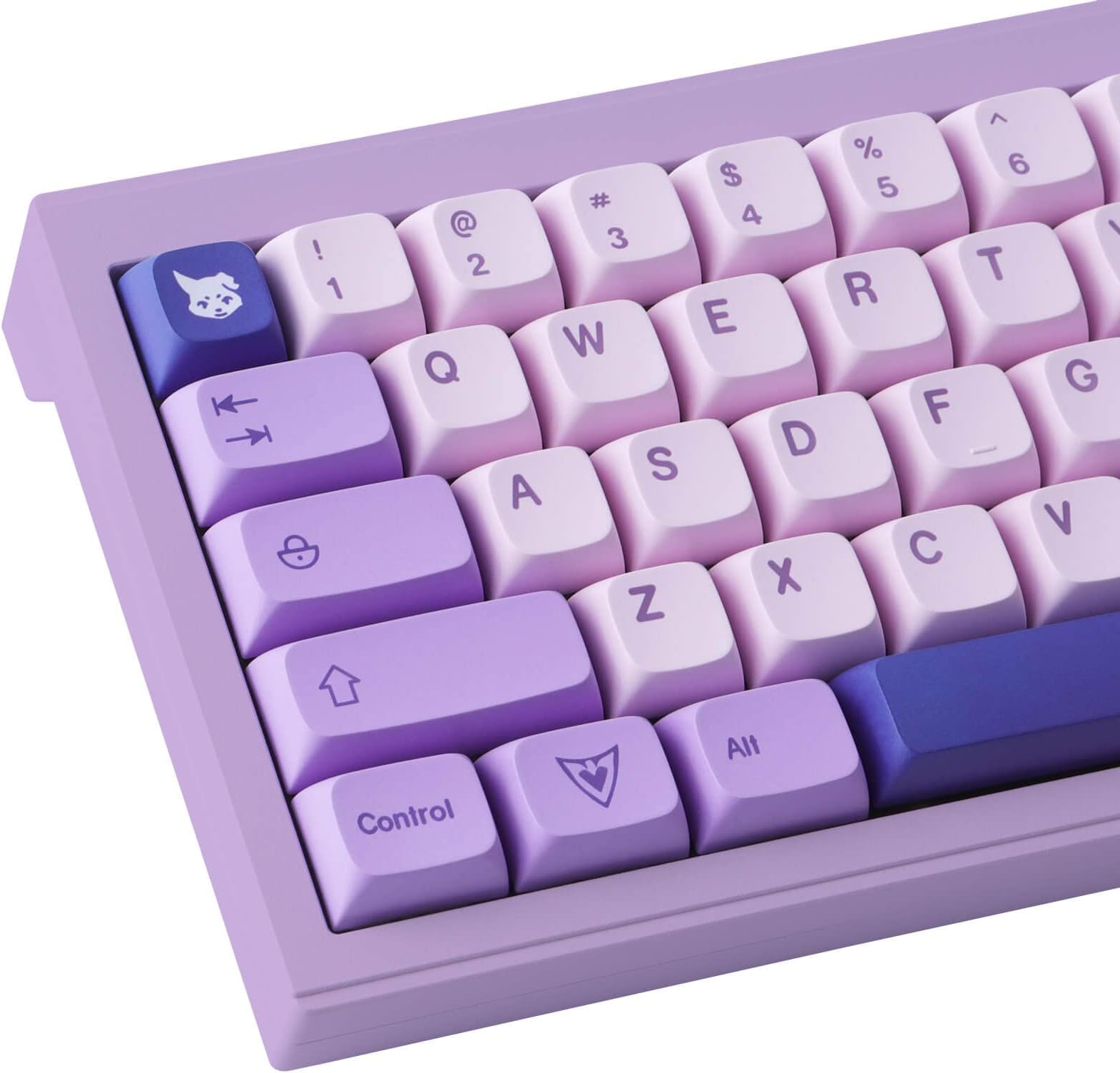 Amazon.com: Wunzkii PBT Keycaps 147 Keys Pink Plastic Keycaps Dye ...