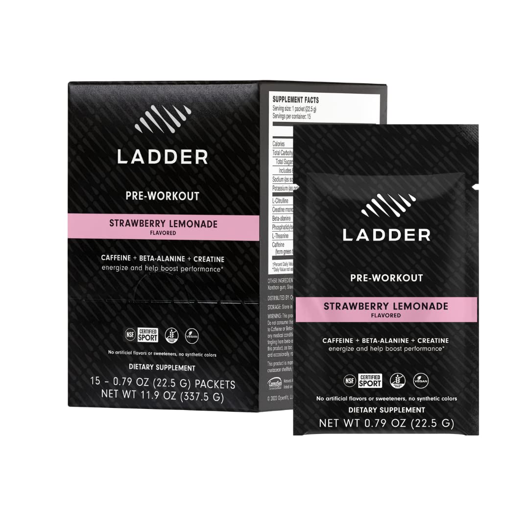 Buy LADDER Sport Pre Workout Powder, Caffeine, Beta-Alanine, Creatine ...