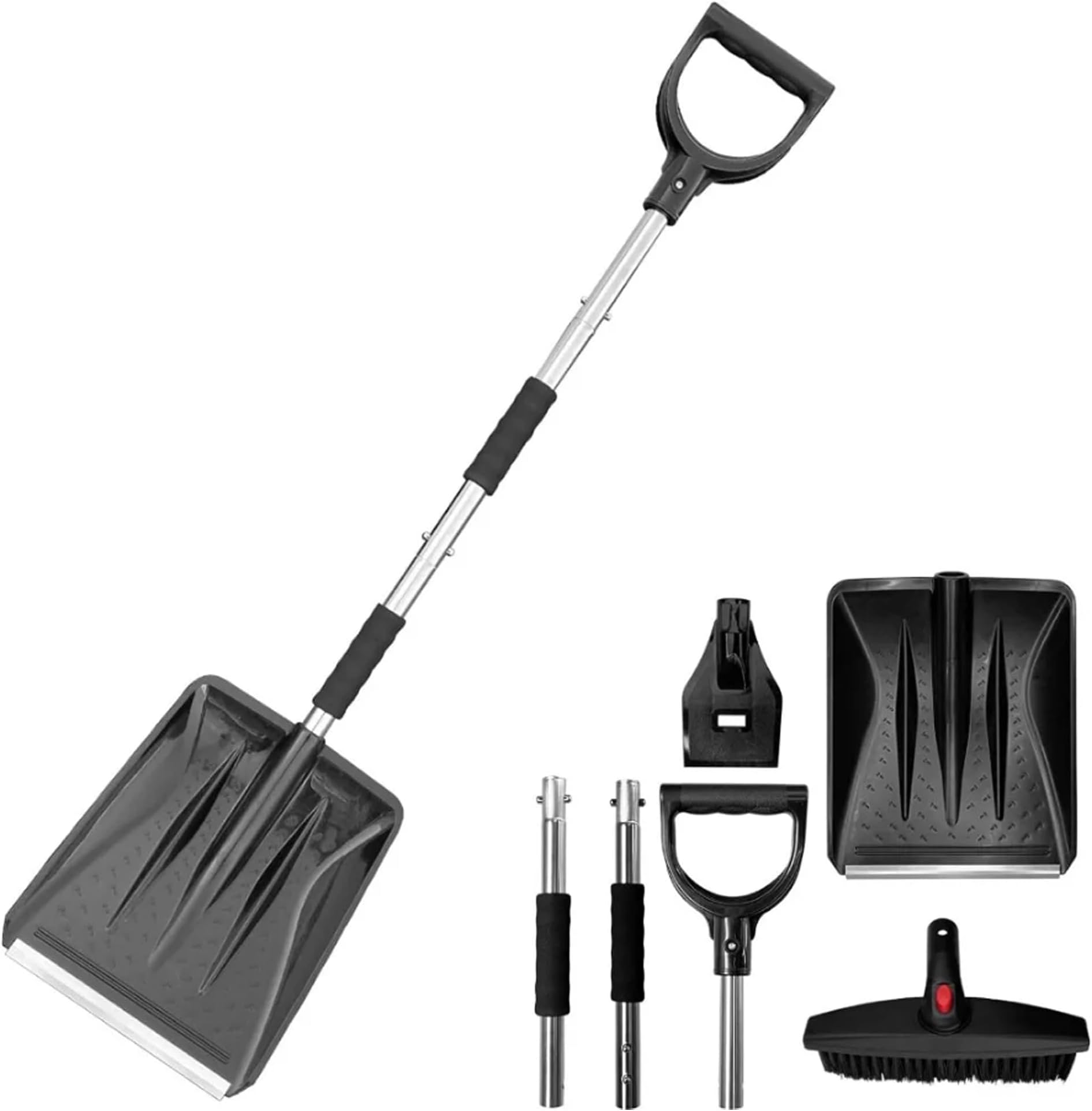 Amazon.com : WORKPRO 47" Adjustable Snow Shovel, Lightweight Aluminum ...