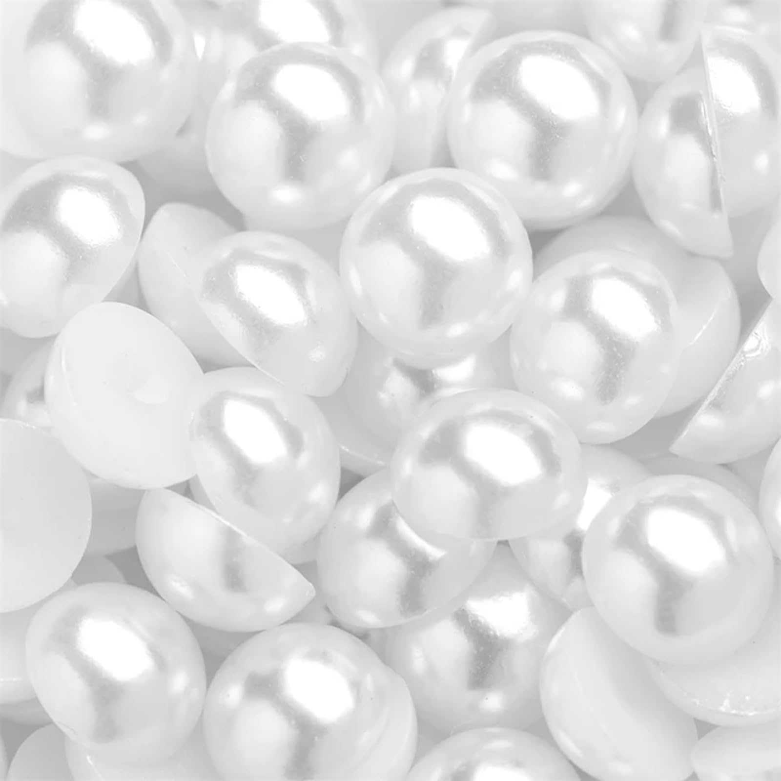 Amazon.com: Sukiiy 500PCS 10mm Flatback Pearls for Crafts, White ...