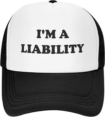 I'm A Liability Hat Funny Trucker Hats Adjustable Classic Fishing Cap ...