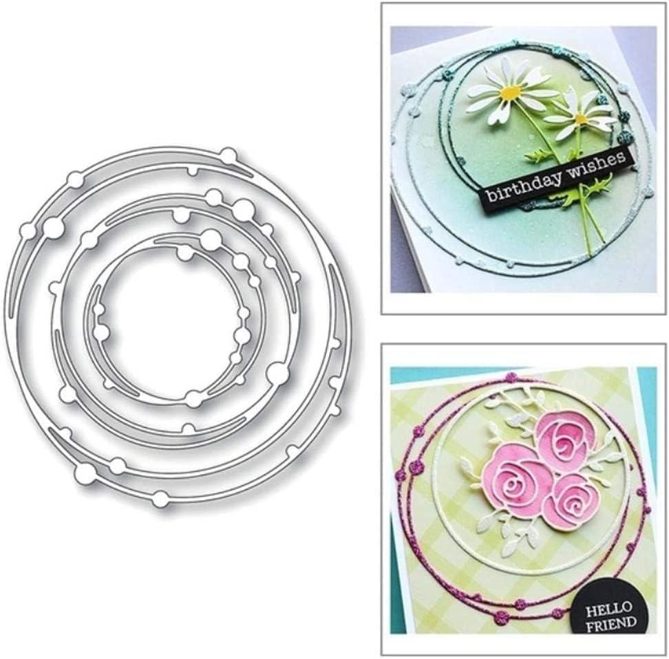 Amazon.com: 3D Spotted Line Circle Nesting Frame Cutting Dies for Card ...