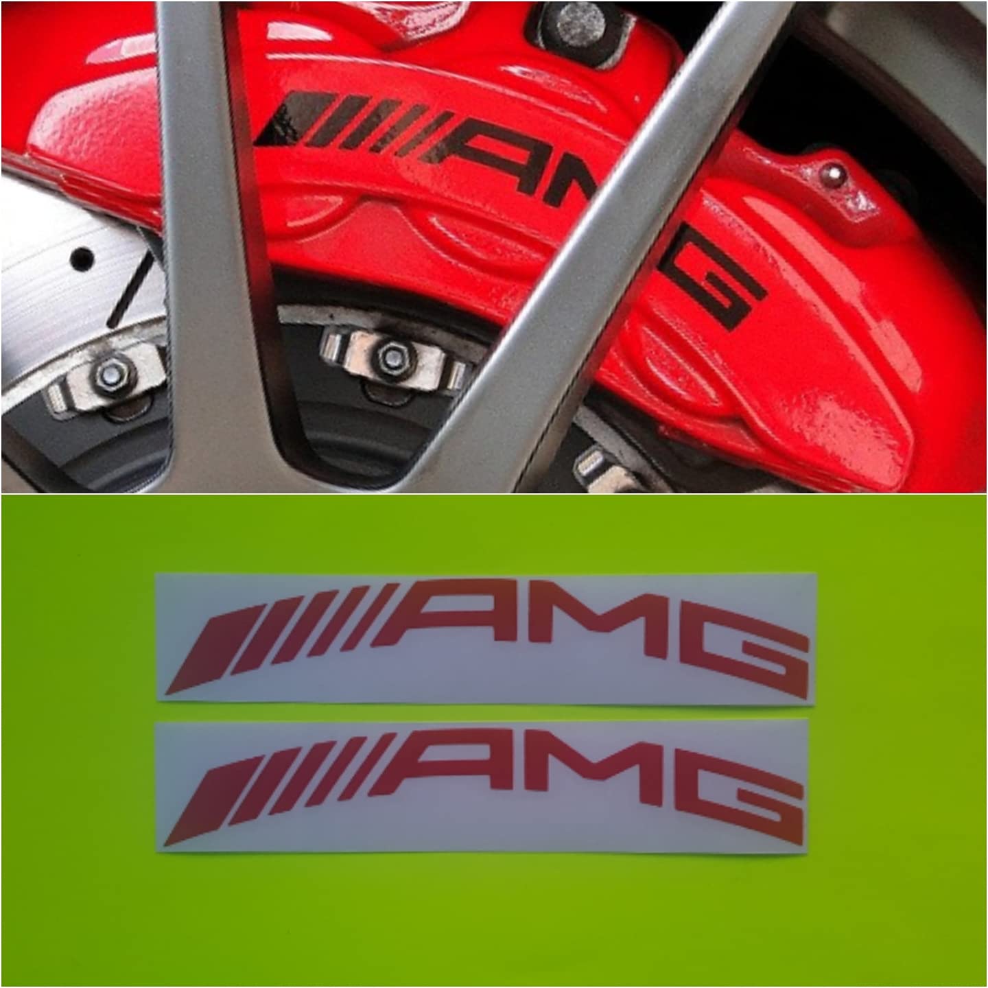 Amazon.com: R&G AMG Curve High Temp Brake Caliper Decal Sticker Set of ...