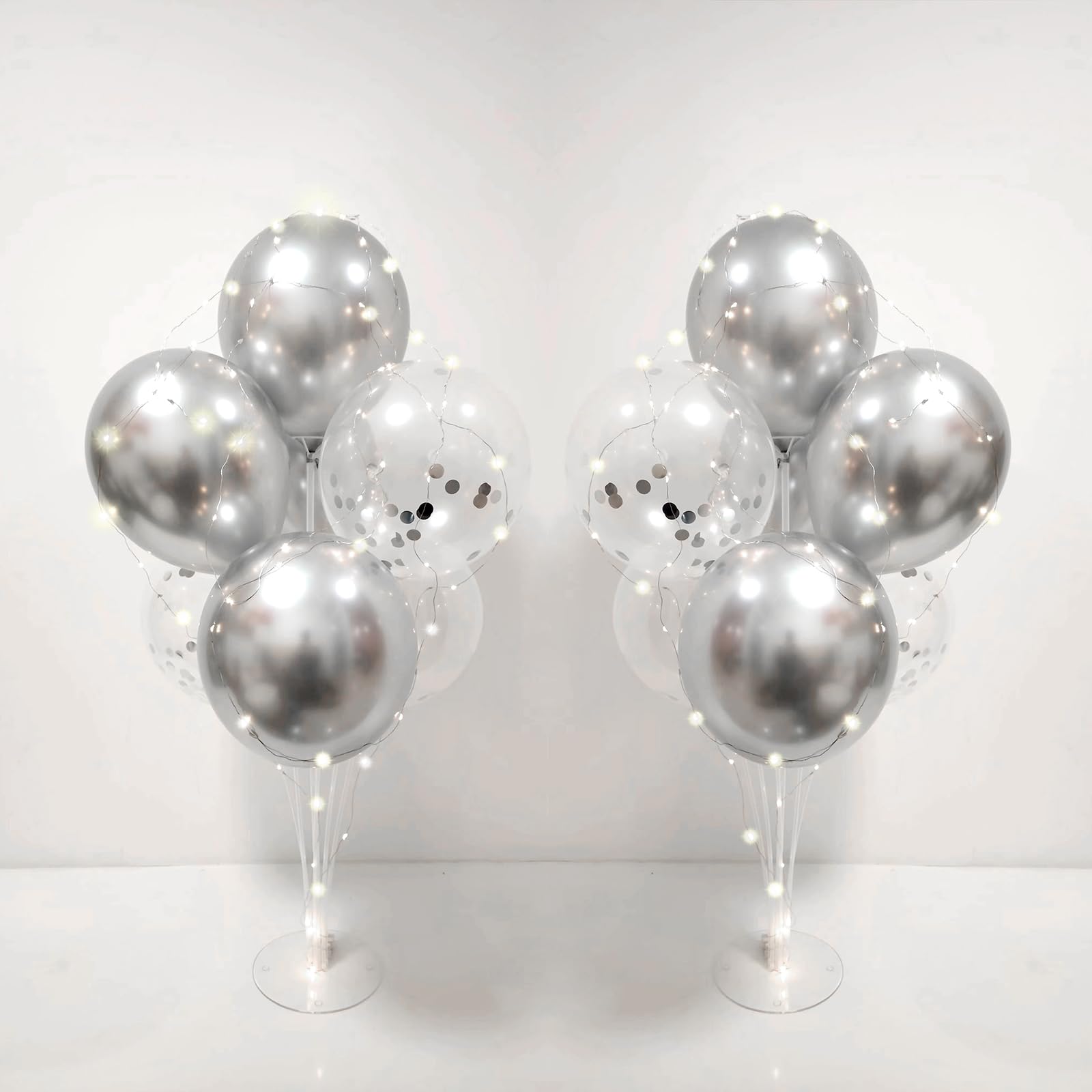 Amazon.com: MYZSBRDM 2Set Silver Balloons Stand,Silver Balloons Stands ...