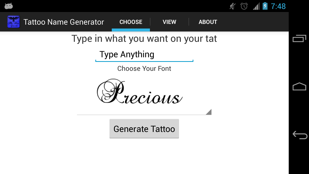 Tattoo Name Generator - App on Amazon Appstore