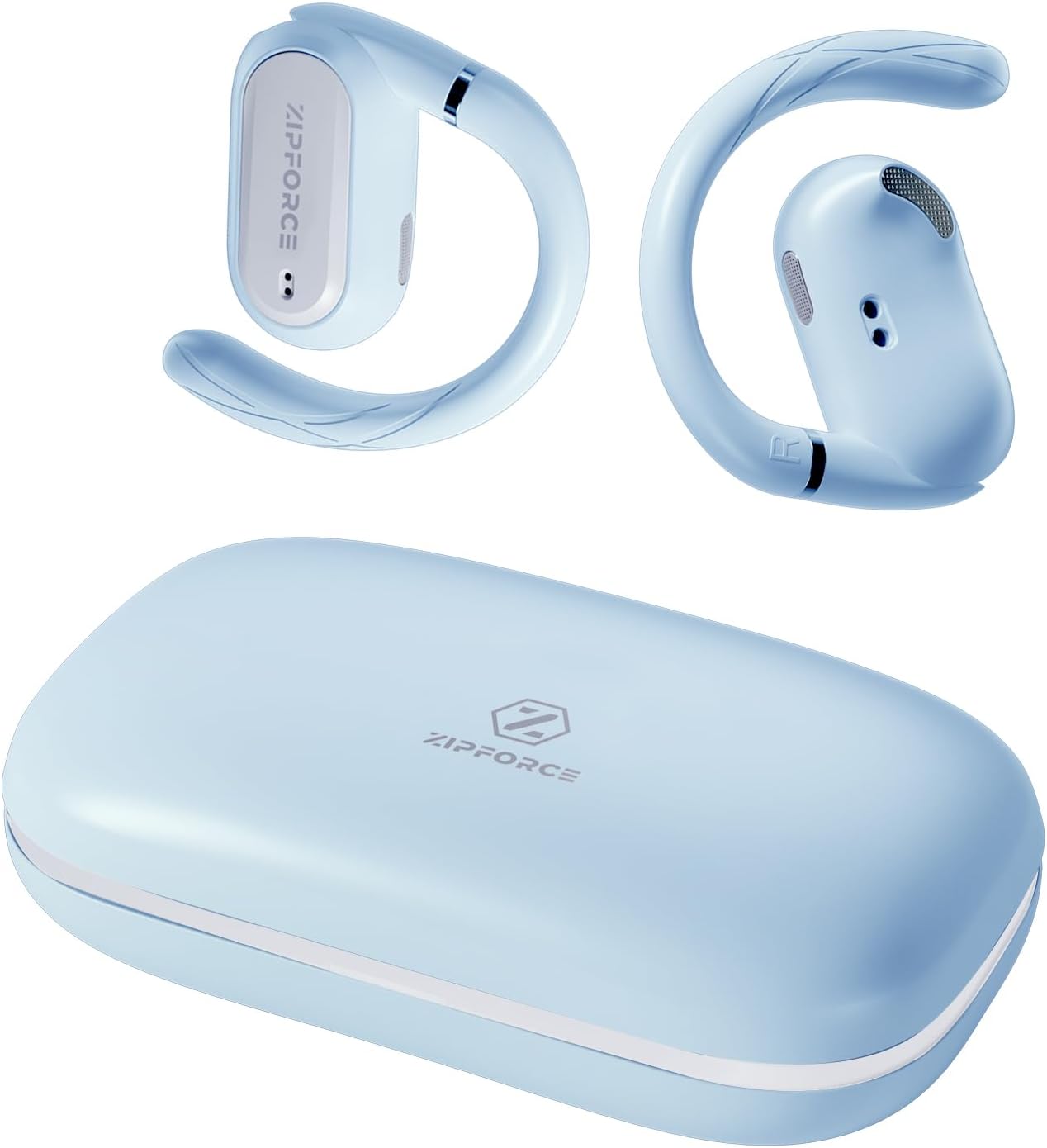 Amazon.com: ZIPFORCE True Wireless Earbuds, Open-Ear Bluetooth 5.3 ...