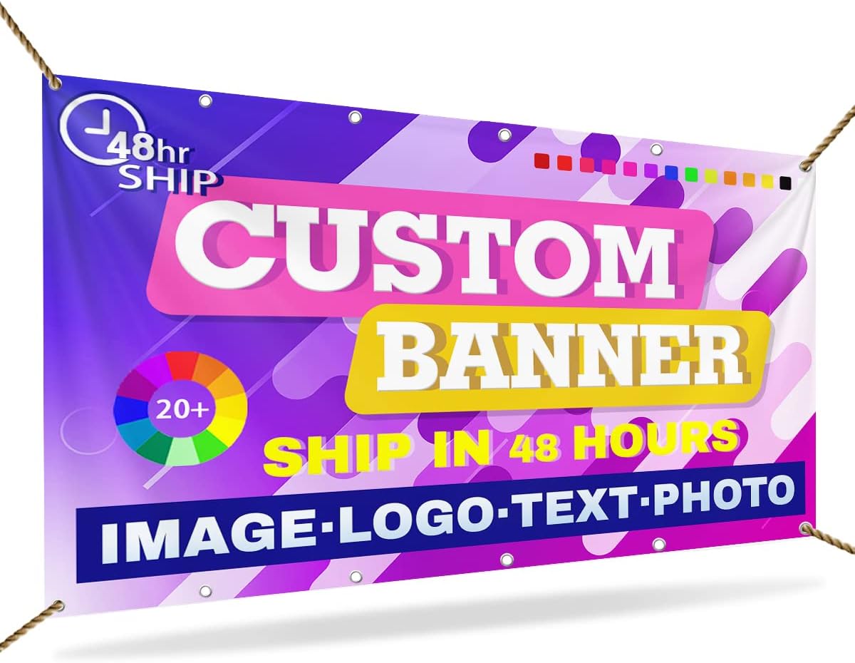 Amazon.com: Custom Banner Personalized Banners and Signs Customize with ...