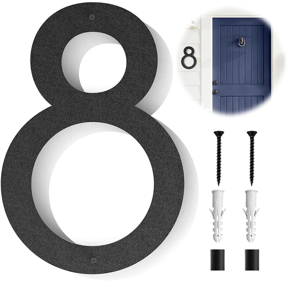 Amazon.com: Ukontagood 12 Inch Modern Floating House Numbers for ...