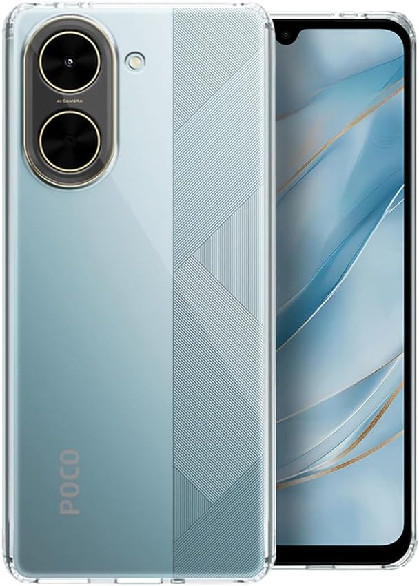 Fashionury Shockproof Crystar Clear Back Cover Case Cover for Poco C71 ...