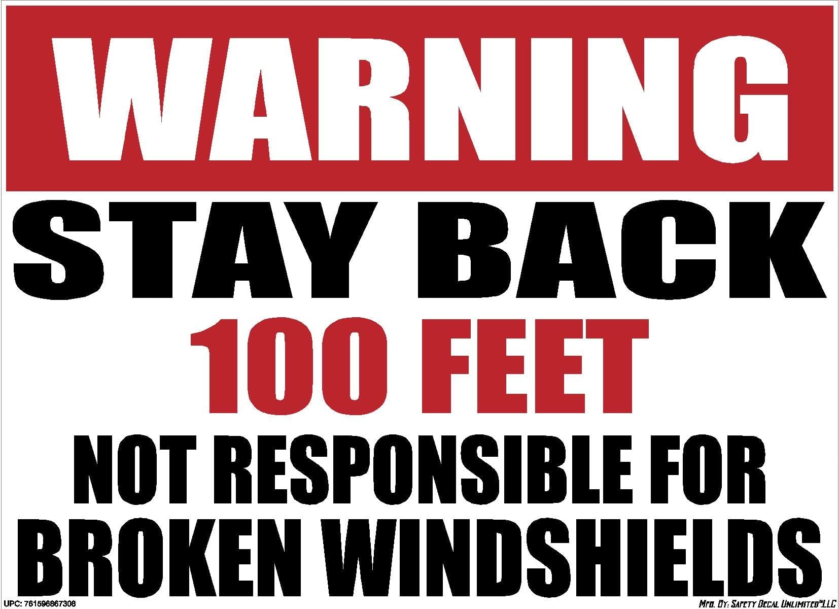 Amazon.com: OSHA Warning Stay Back 100 200 300 500 Not Responsible for ...