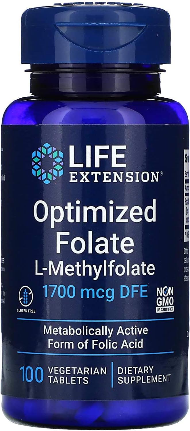 Amazon.com: Life Extension Optimized Folate (l-methylfolate), 1000 Mcg ...